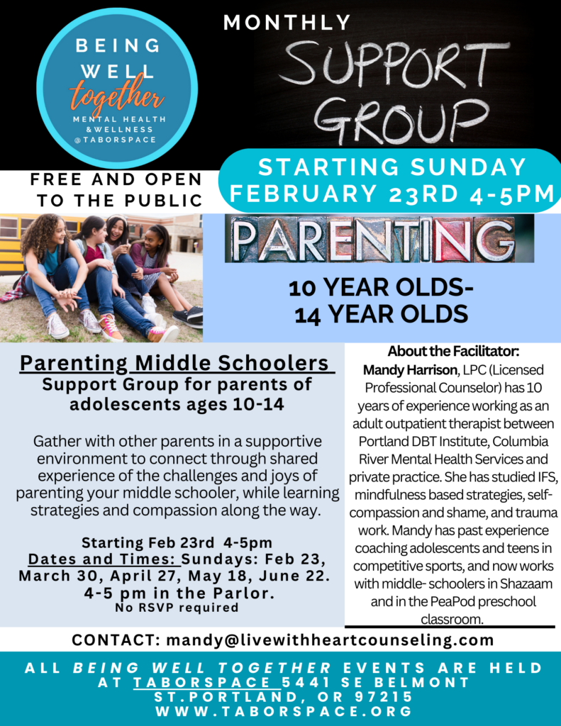 Support Groups and Being Well Together Program